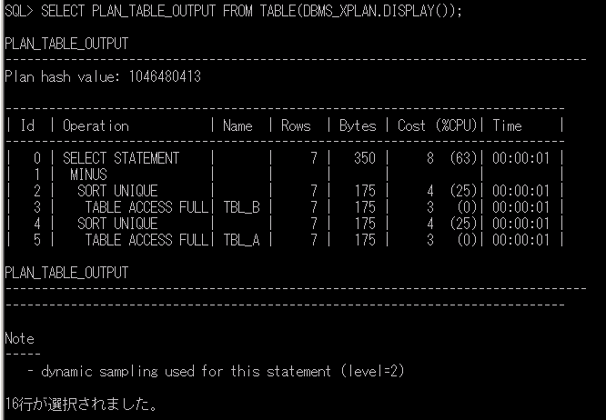 実行計画の取得（Oracle） | DB & SQL 技術ブログ